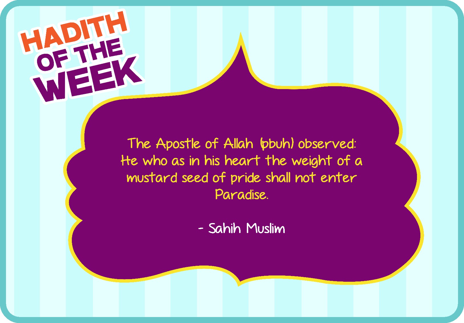 Hadith-of-the-week-17 – The Muslim Kids Show